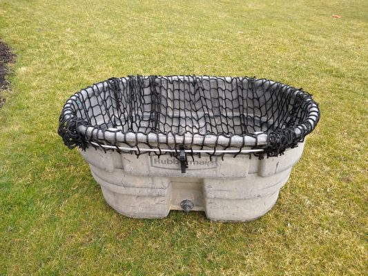 Slow Feed Hay Net Tub Topper 100-150 - Hay Burners Equine LLC