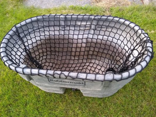 Slow Feed Hay Net Tub Topper 100-150 - Hay Burners Equine LLC